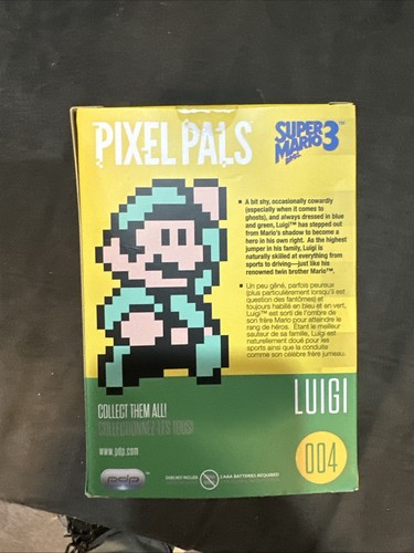 PDP Pixel Pals Super Mario Bros 3 Luigi Light-Up Figure #004 | eBay