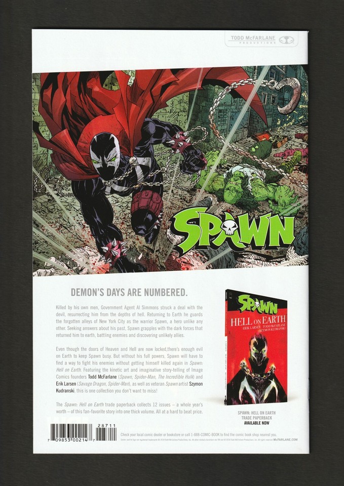 Spawn #287 NM 2018 Image Comics Todd McFarlane Francesco Mattina Cover ...