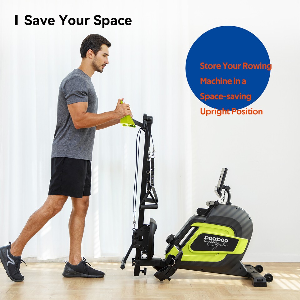 Quiet Magnetic Rowing Machine Rower 16 Levels Cardio Home Gym Exercise ...