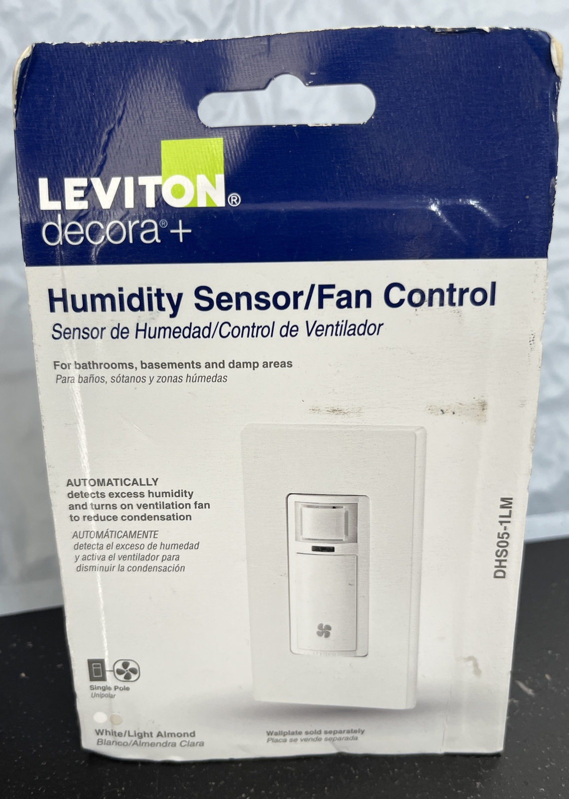 LEVITON IN-WALL HUMIDITY SENSOR & FAN CONTROL SWITCH 1/4 HP RESIDENTIAL ...