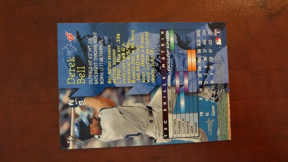1996 TOPPS STADIUM CLUB # 14 DEREK BELL BASEBALL CARD | eBay