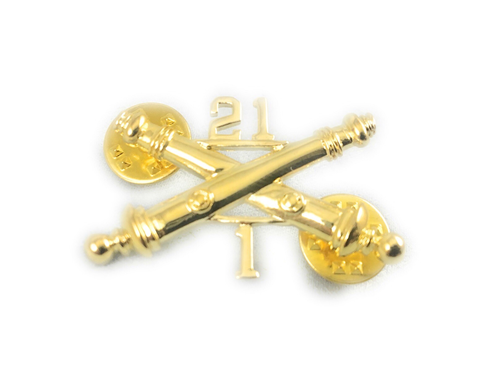 🌟US Army 21st Field Artillery Crossed Cannon Insignia Hat Lapel Tie Pin ...