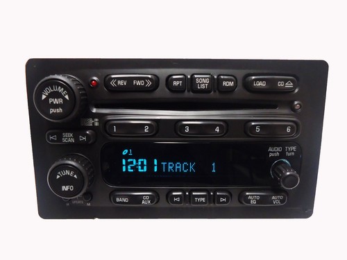 03 06 GMC Chevrolet OEM Factory RDS Stereo AM FM Radio 6 Disc Changer ...