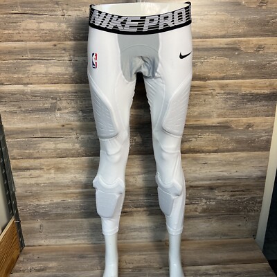 NBA Nike Pro Hyperstrong Targeted Impact Compression Pants White Size ...