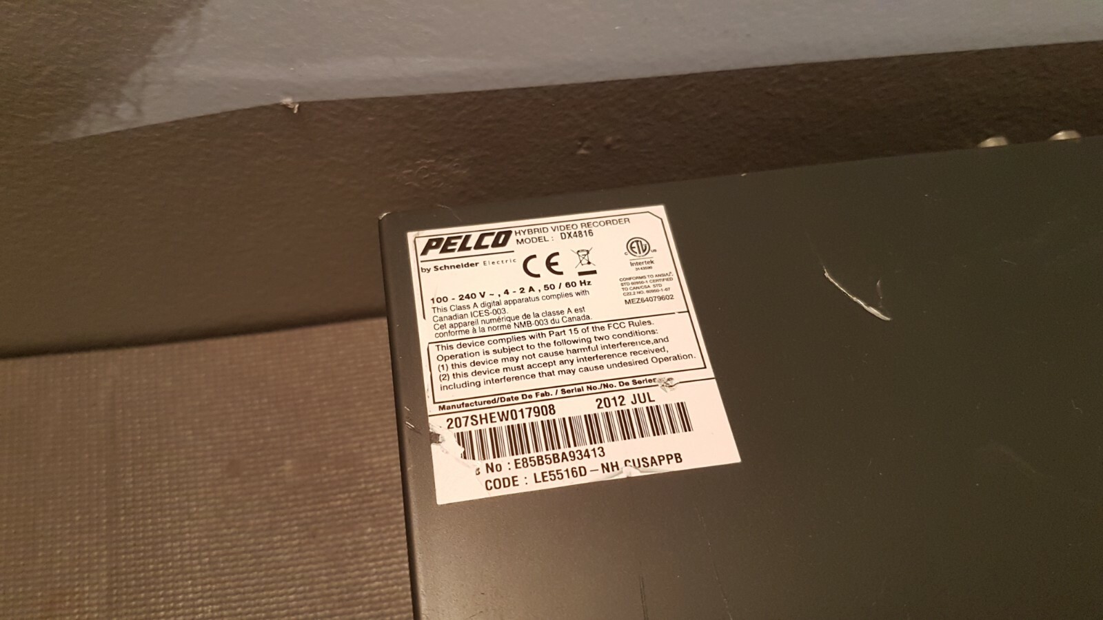 PELCO DX4800 16CH CCTV IP Hybrid DVR DX4816 30fps Full Frame Rate ...