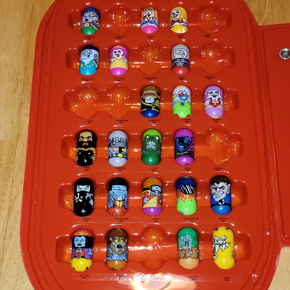 ×67 Mighty Beanz (including ×29 Pokémon) with Storage Case! 🫘💼 | eBay