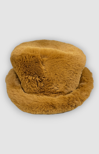$75 Surell Women's Brown Faux-Fur Bucket Hat One-Size | eBay