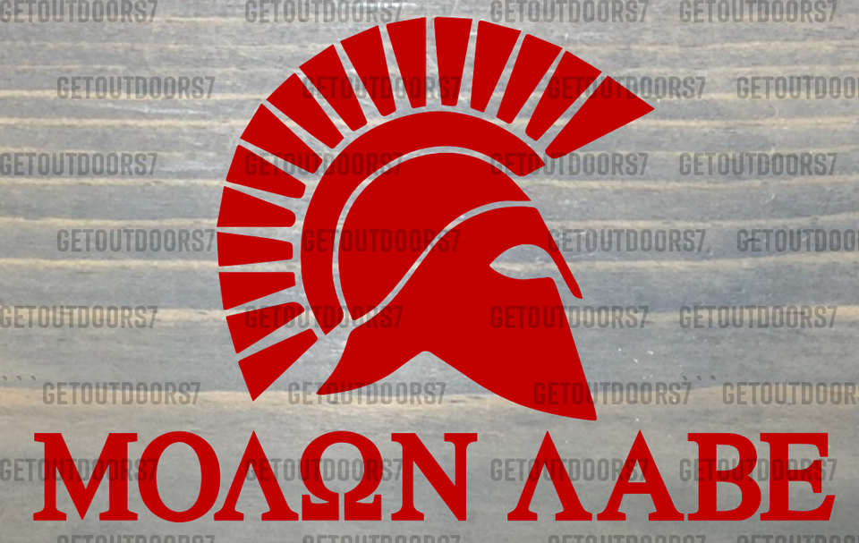 Molon Labe Sticker Decal Come And Take It Spartan Helmet Die CUt XO ...