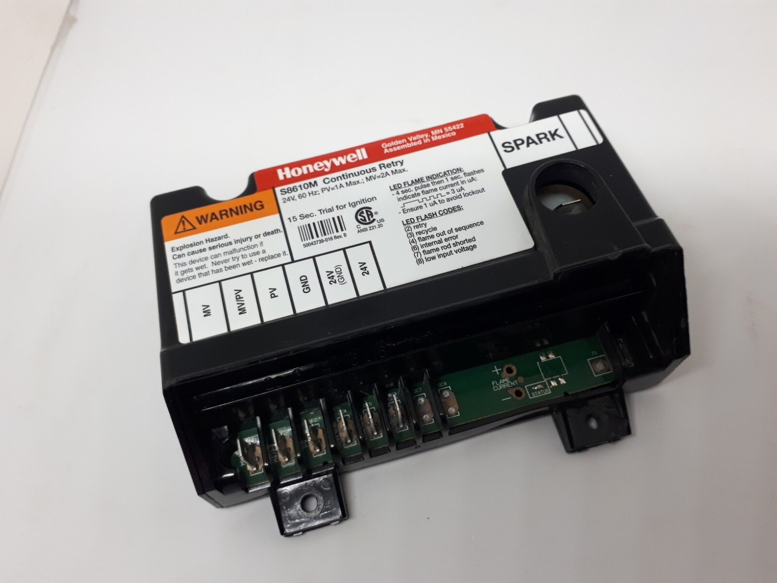 S8610M Honeywell Ignition Control / Continuous Retry Honeywell Ignition ...