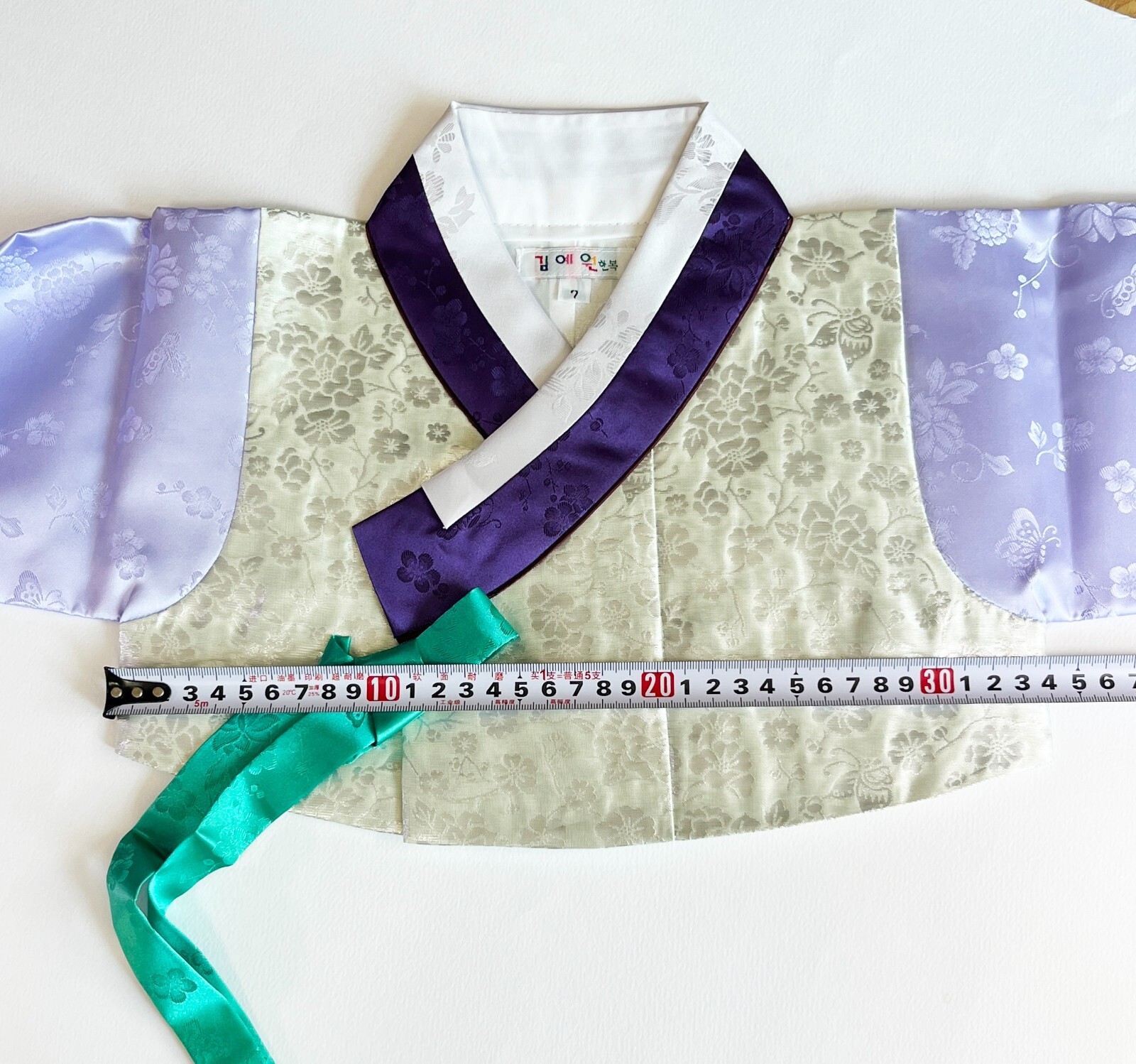 6 Year Korean Traditional Dress Hanbok & Norigae & Hair Ribbon Danggi ...