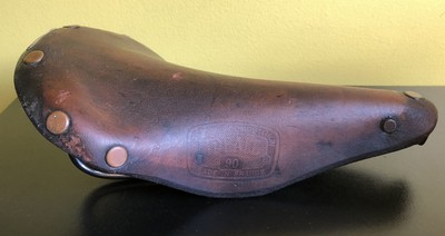 Vintage France Ideale TB Model 90 Leather Bicycle Seat Saddle Brass ...