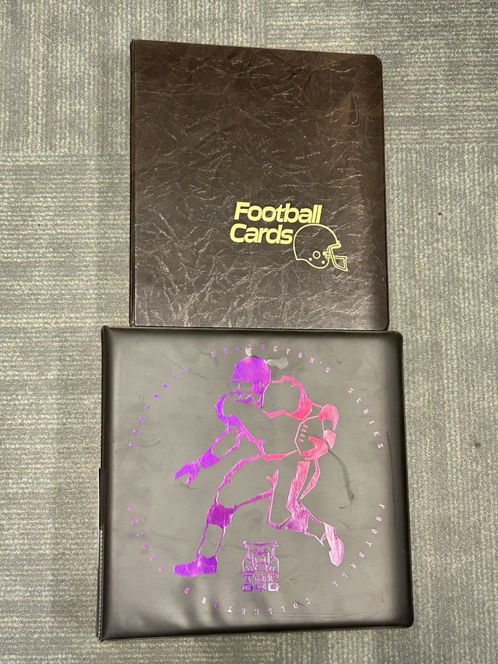 Football Card Album Binders- 5 AVAILABLE- 3” Blue Or Black- And 1 AVAIL ...