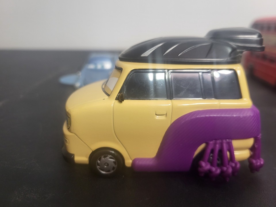 Used LOT Mattel Disney Pixar Deluxe Cars Diecast Double Decker Bus Finn ...