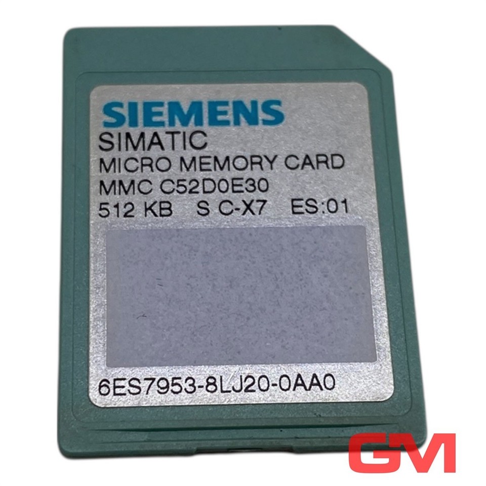 Siemens Memory Card 6ES7953-8LJ20-0AA0 Micro Memory Card ES: 01 Simatic ...