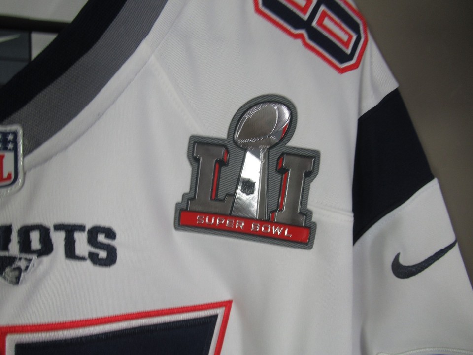 Rob Gronkowski #87 New England Patriots Super Bowl LI 51Jersey White Sz ...