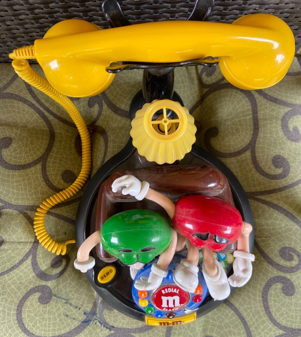 Vintage M&M's ANIMATED Talking Light-Up TELEPHONE Phone Red Green ...