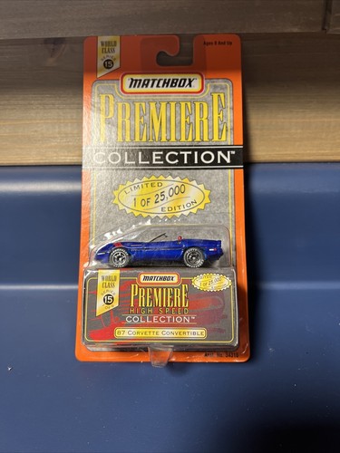 Matchbox Premiere Collection '87 Corvette Blue Diecast Car Limited ...
