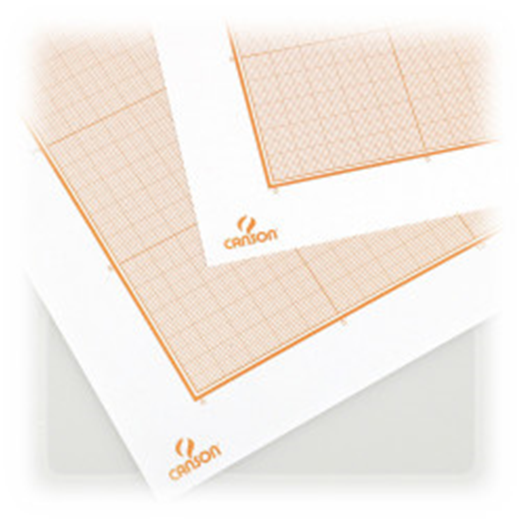 Pack Of 10 Graph Paper Sheets 50X65 Cm. Matte | Canson | eBay