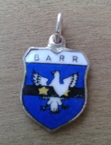 Barr Coat of Arms / Family Crest Silver Plated Enamel Charm | eBay
