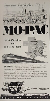 Missouri Pacific Lines Railroad Magazine Advertisement Train MO-PAC Ad ...