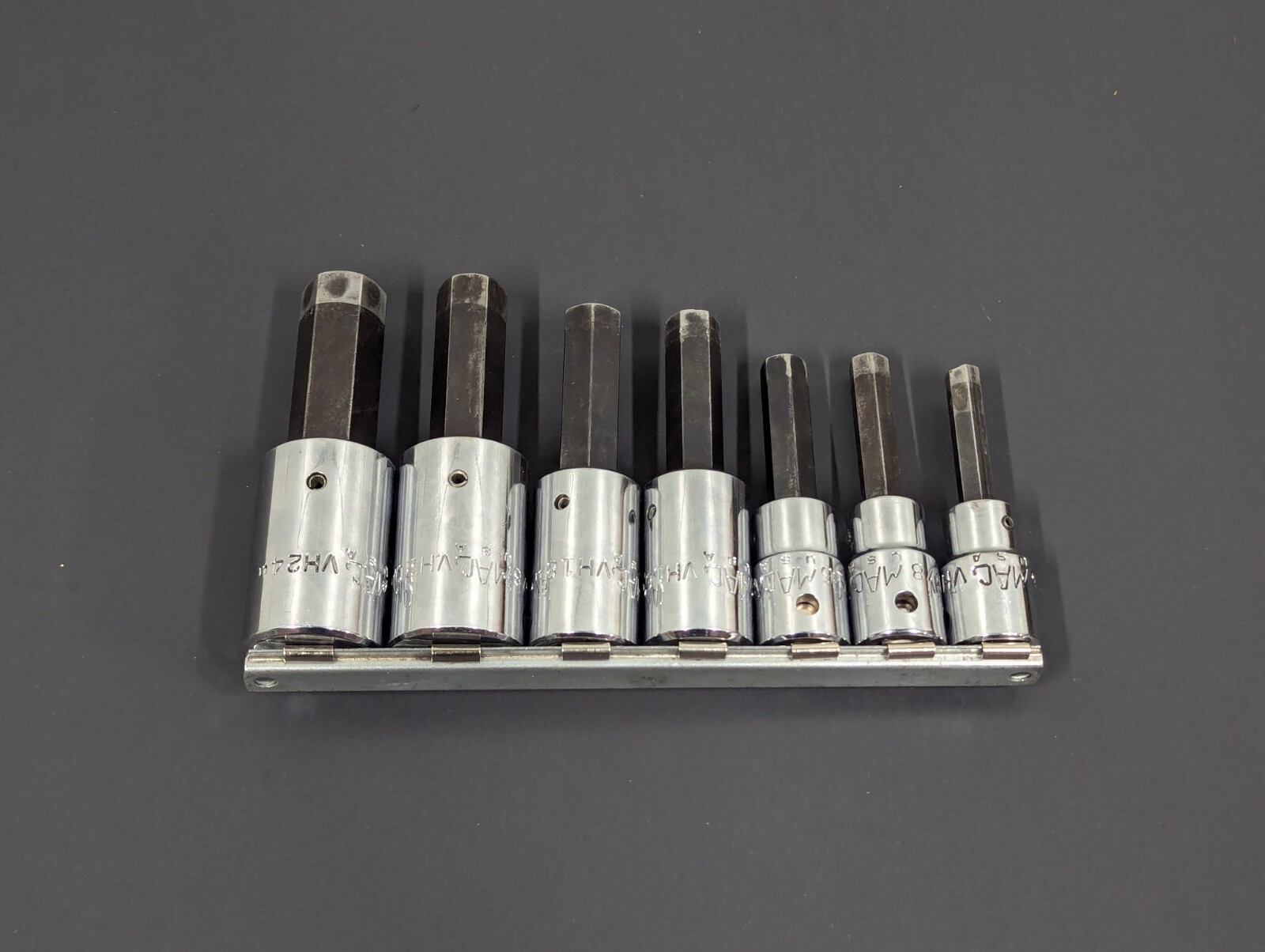 Mac Tools 7 Piece 1/2" Drive Allen/Hex Socket Set 5/16" - 5/8" + 3/4 ...