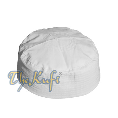 Muslim Turkish Simple Plain White Fabric 3-inch Kufi Topi MUSLIM PRAYER ...