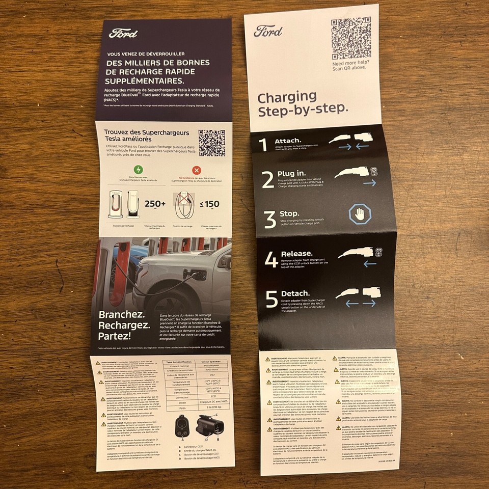 Ford F-150 Lightning Mustang Mach-E Tesla Supercharger NACS Adapter ...
