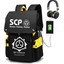 SCP Foundation Backpack Laptop Bags Men Women Travel Bags USB Oxford ...