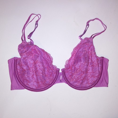 Vassarette Bra 36D Unlined Fushia Purple Lace Underwire | eBay