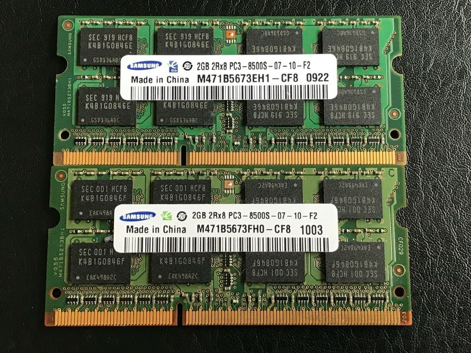 Apple Mac 2x2 4GB Memory, EACH 1x2 GB DDR-PC3 1066 Ram for iMac, MBP ...