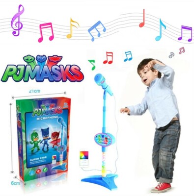 PJ MASKS KIDS MUSICAL PRETEND PLAY SING LED MICROPHONE EDUCATIONAL TOY ...