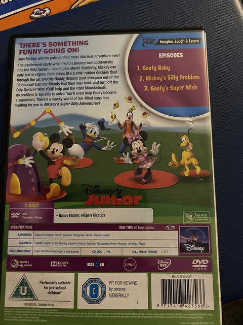 Mickey Mouse Clubhouse - Super Silly Adventures (DVD, 2014) for sale ...