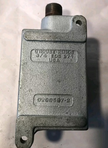 CROUSE HINDS EDSC271 DEAD END 1 GANG EXPLOSION PROOF BOX ¾”.NEW | eBay