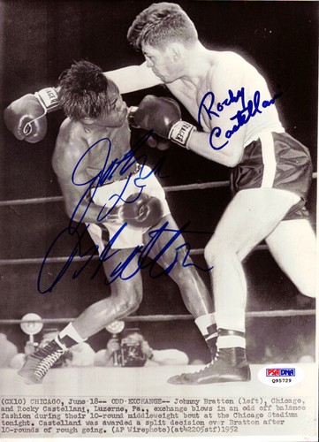 Johnny Bratton & Rocky Castellani Autographed Signed 7x9 Photo PSA/DNA ...