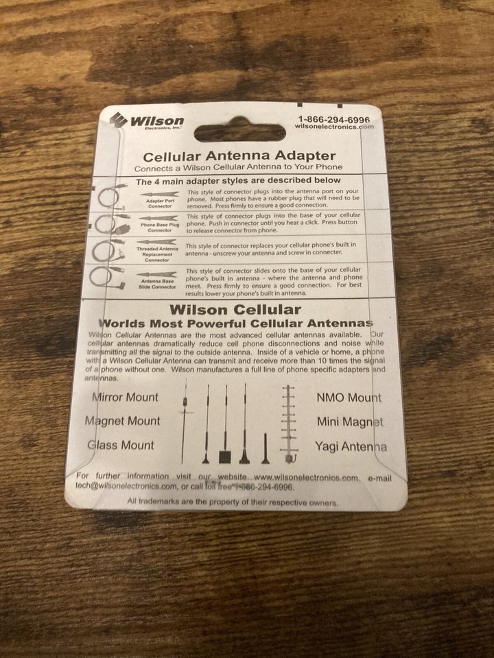 Wilson electronics cellular antenna adapter part # 357012 | eBay