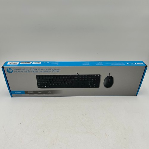 New HP Wired Desktop 320MK Mouse and Keyboard 9SR36AA | eBay