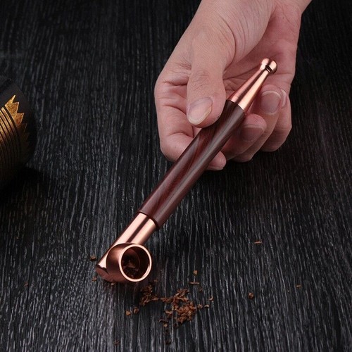1pcs Metal Rose Gold Color Smoking Pipe Creative Pipes Aceessories ...