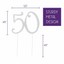 50 Silver Rhinestone Cake Topper - Fifty 50th Birthday Anniversary ...