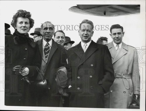 1958 Press Photo Dag Hammarskjold, U.N. Secretary-General, with ...