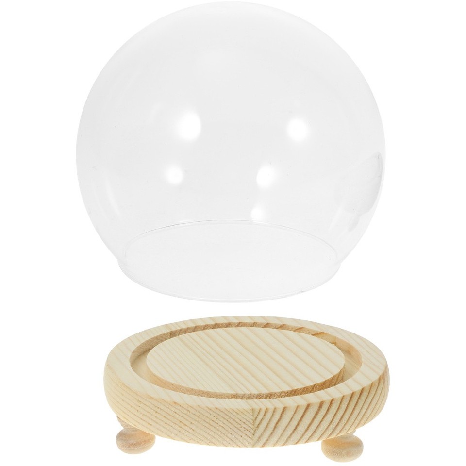 Glass Display Dome Miniature Case Small with Base Domes for Clear Globe ...