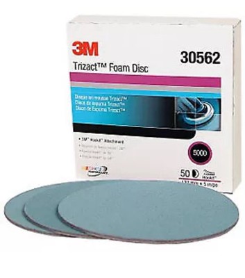 Trizact 3M Trizact Hookit Foam Disc 30562, 5in 5000 Sandpaper 15 Sheets ...