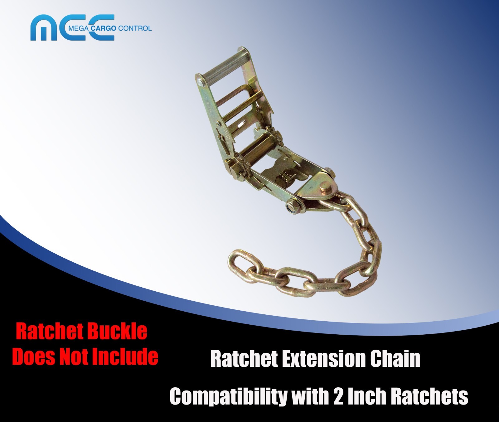 2 Pack G70 12" Ratchet Extension Chain for Car Hauler Trailer Tow Truck ...