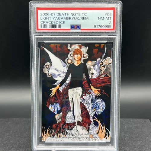 Light Yagami Ryuk Rem 03 Cracked Ice Graded PSA 8 2006 Konami Death ...