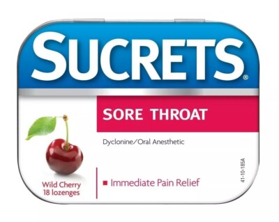 3 Pack Sucrets Sore Throat Soothing Relief Lozenges Vapor Cherry Flavor ...