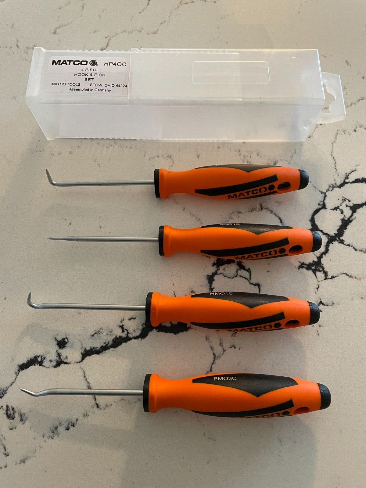 New Matco 4 Pc Orange Hook & Pick Set with Storage Case | eBay