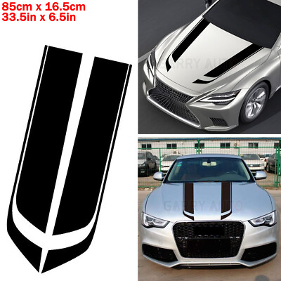2x Car Hood Racing Stripes Decal Vinyl Stickers Universal to Car SUV ...