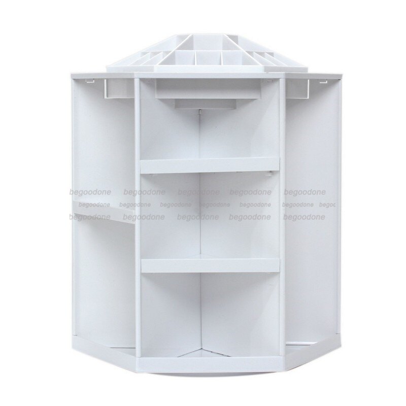 360 Degree Rotating Spin Cosmetics Storage Organizer Makeup Brushes ...