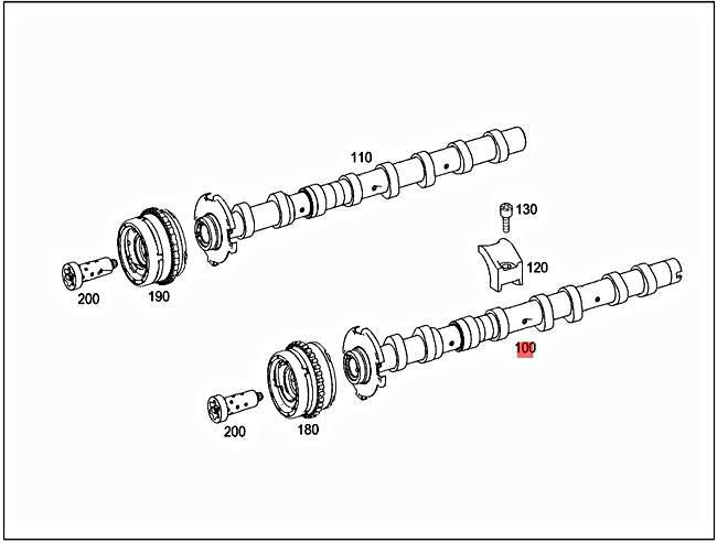 Genuine MERCEDES Inlet left Camshaft 2760505701 | eBay
