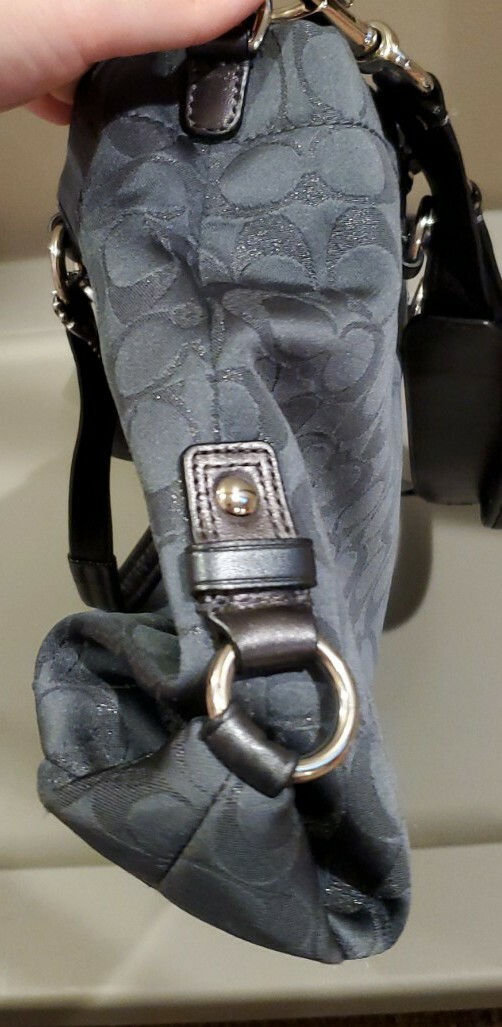 Authentic Coach Handbag Ashley Carry-All Tote Charcoal Blue Gray H1159 ...