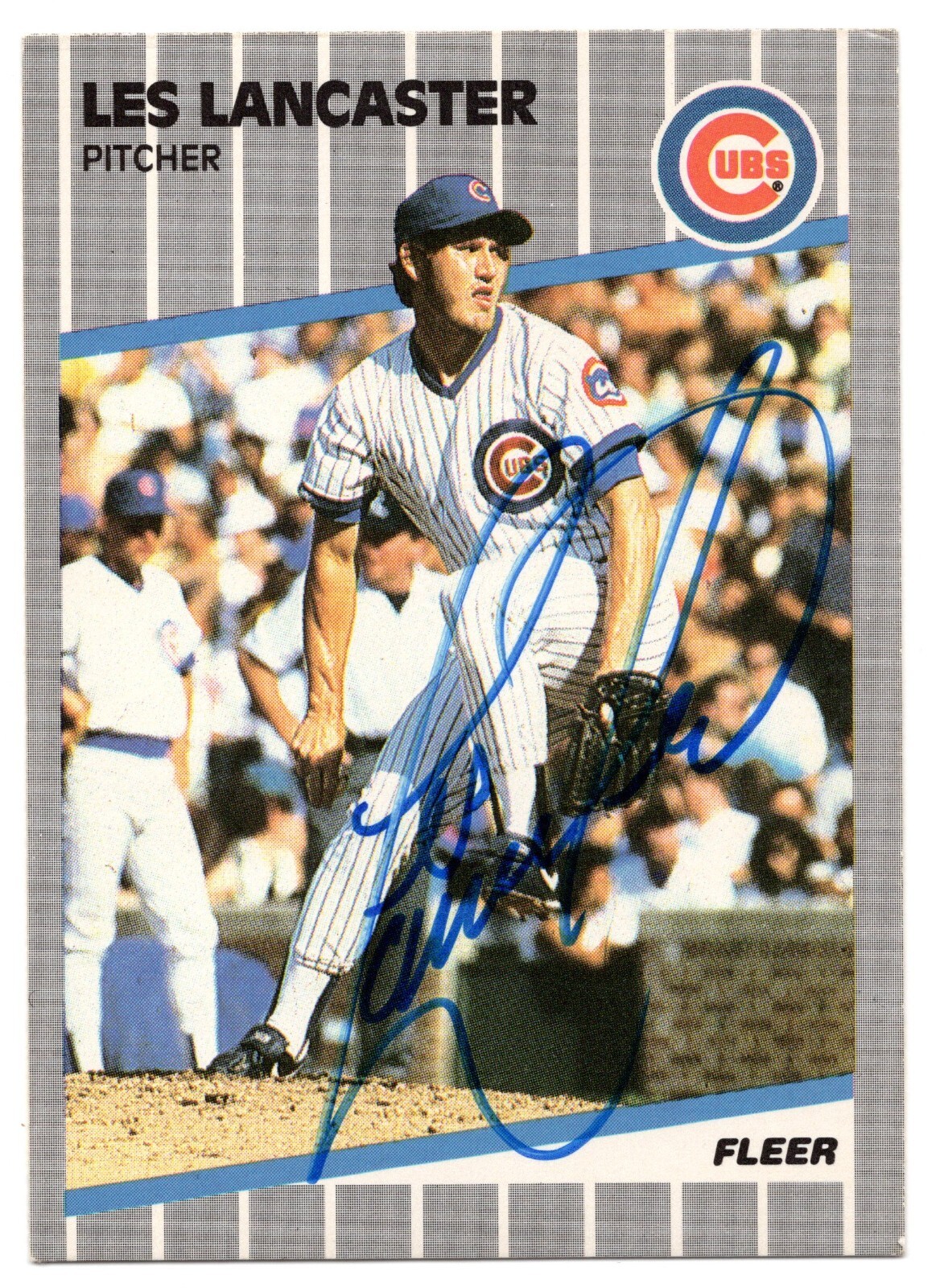 Les Lancaster Autograph On A 1989 Fleer - Chicago Cubs | eBay